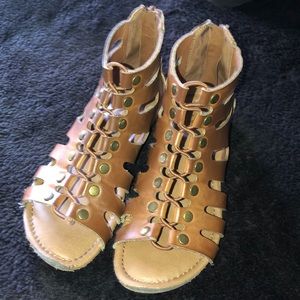 Justice Shoes | Glittery Black Gladiator Sandals Nwot | Poshmark